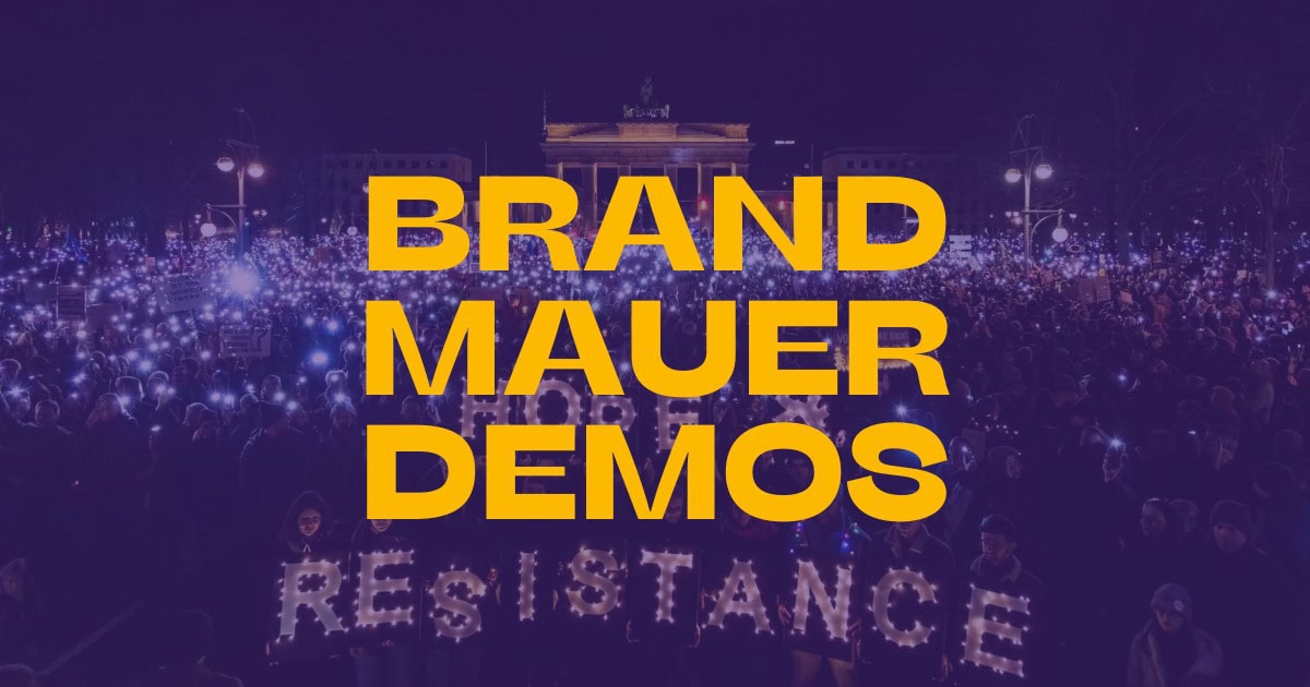 Brandmauer Demos gegen Rechts